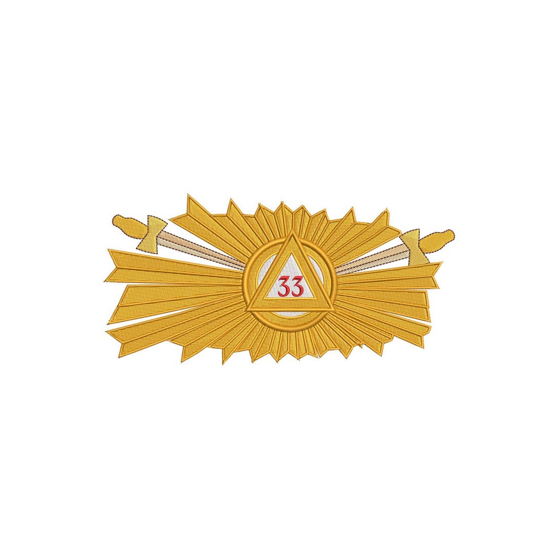 Rose Croix 33rd Degree Mason - Scottish Rite - Embroidery Design - 2x4 ...