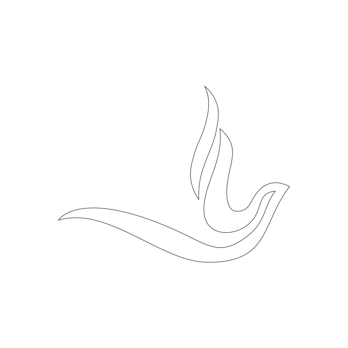 Stylized White Dove Silhouette and Cricut Cut Files Jpeg - Etsy