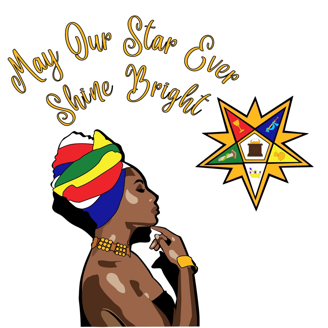 OES Star Bright OES Colors Silhouette Cut Files Jpeg | Etsy