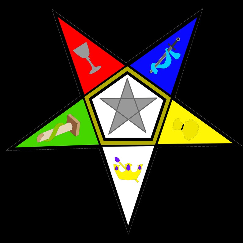 PHA O.E.S. Associate Patron Silhouette & Cricut Cut Files | Etsy