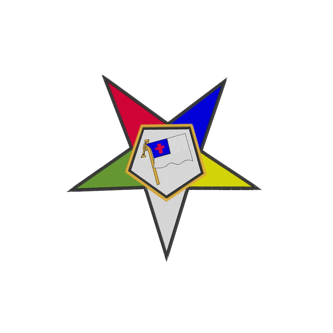 OES Christian Flag Bearer Badge - Embroidery Design Digital File - Etsy