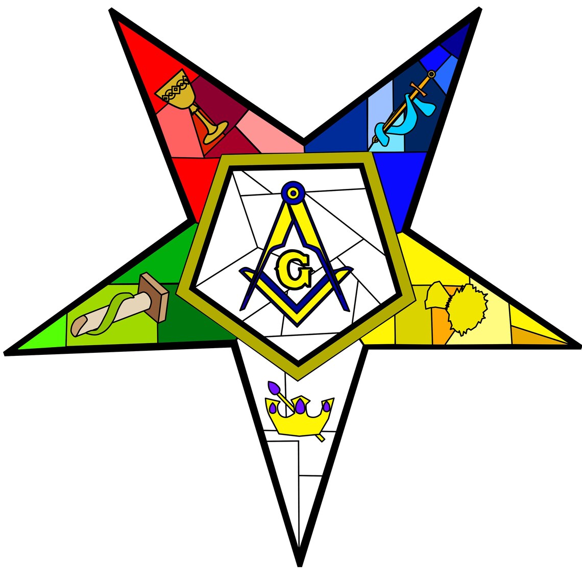 O.E.S. Worthy Patron Stained Glass Silhouette Cut Files - Etsy