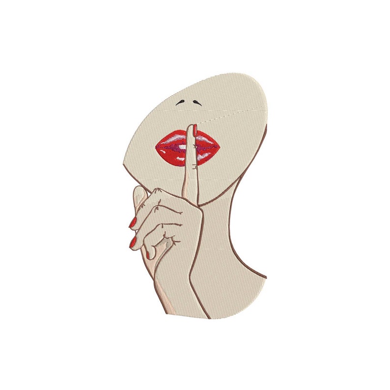 Shush- Digital Embroidery Design - 3x4, 4x6, 5x8, 6x10, 7x12, and 9x14 ...