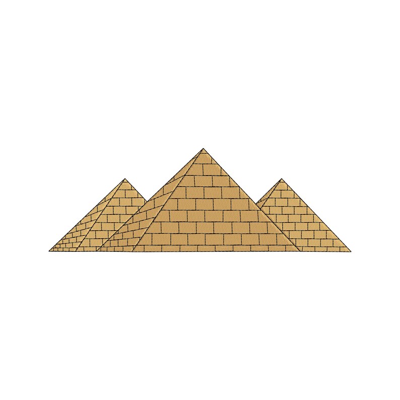 Triple Pyramids Digital Machine Embroidery Design 2x3 - Etsy