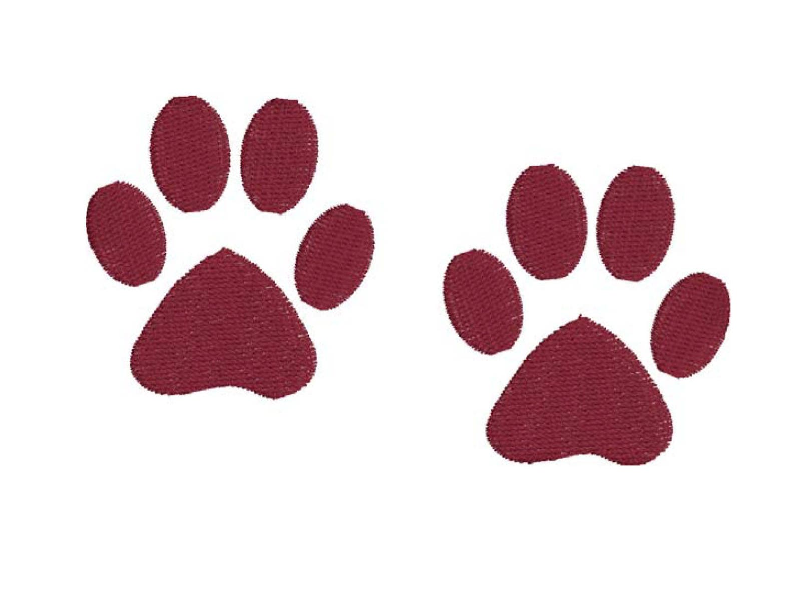 Paw Prints- Embroidery Design - 3x2, 4x2 - Etsy