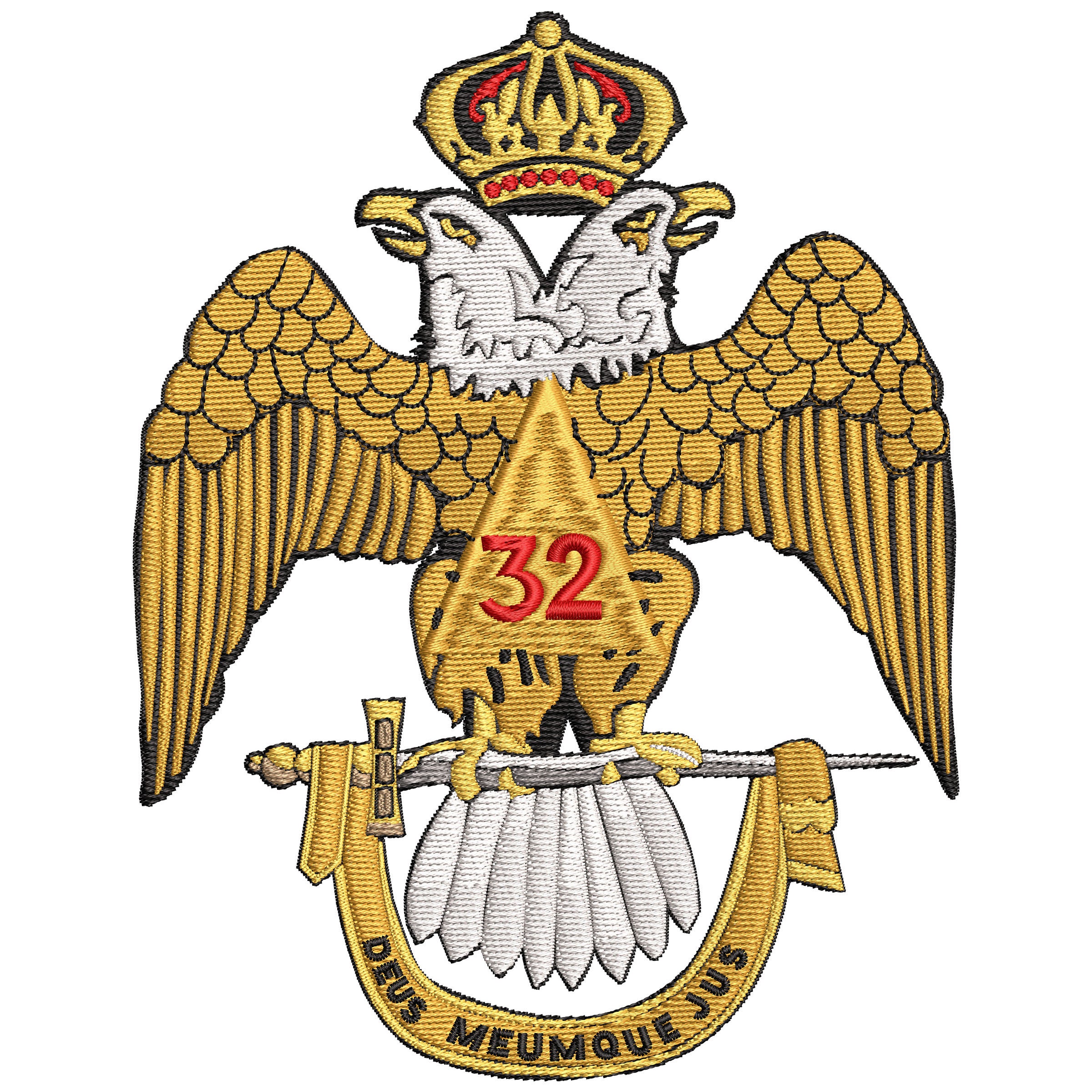 32 Degree Mason With Crown Digital Machine Embroidery Design - Etsy