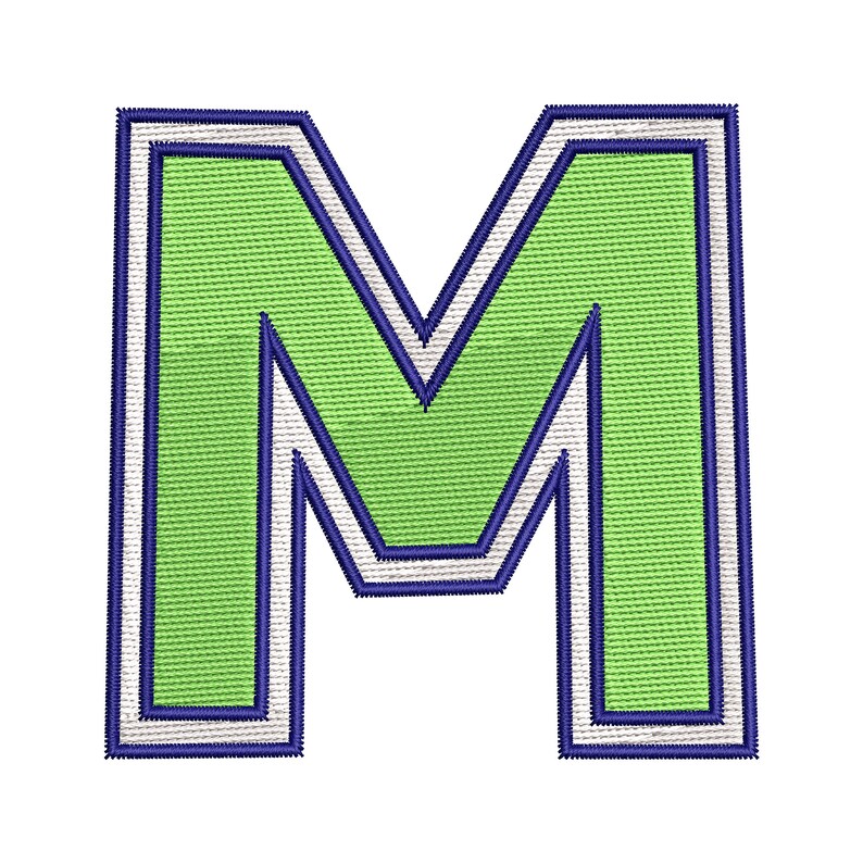 Greek Letters M or M - Digital Machine Embroidery Design - 2.5x2.5, 3x3 ...
