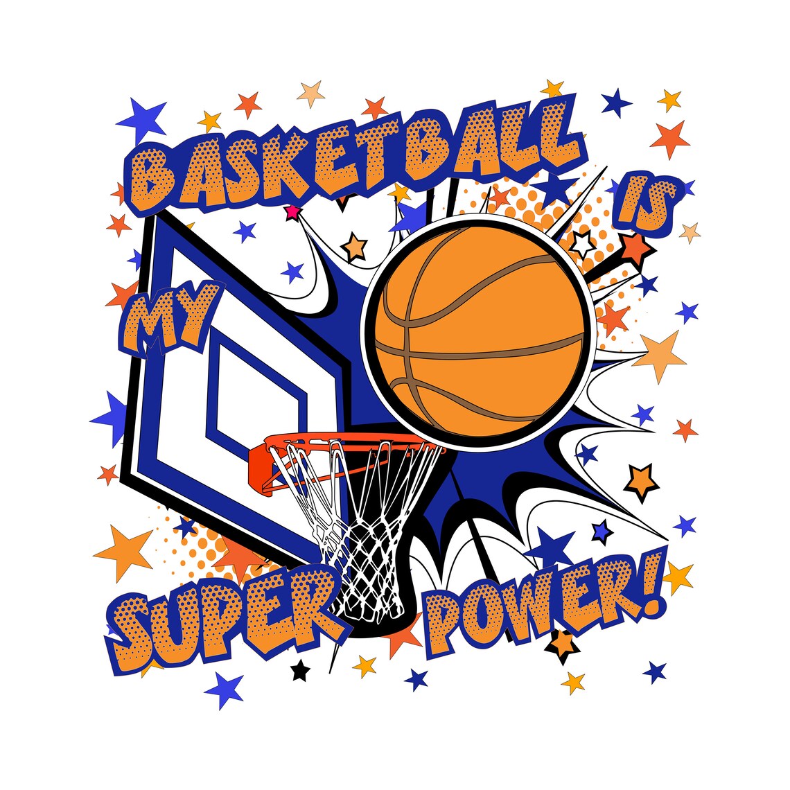 Basketball is My Super Power Design - Silhouette and Cricut Cut Files ...