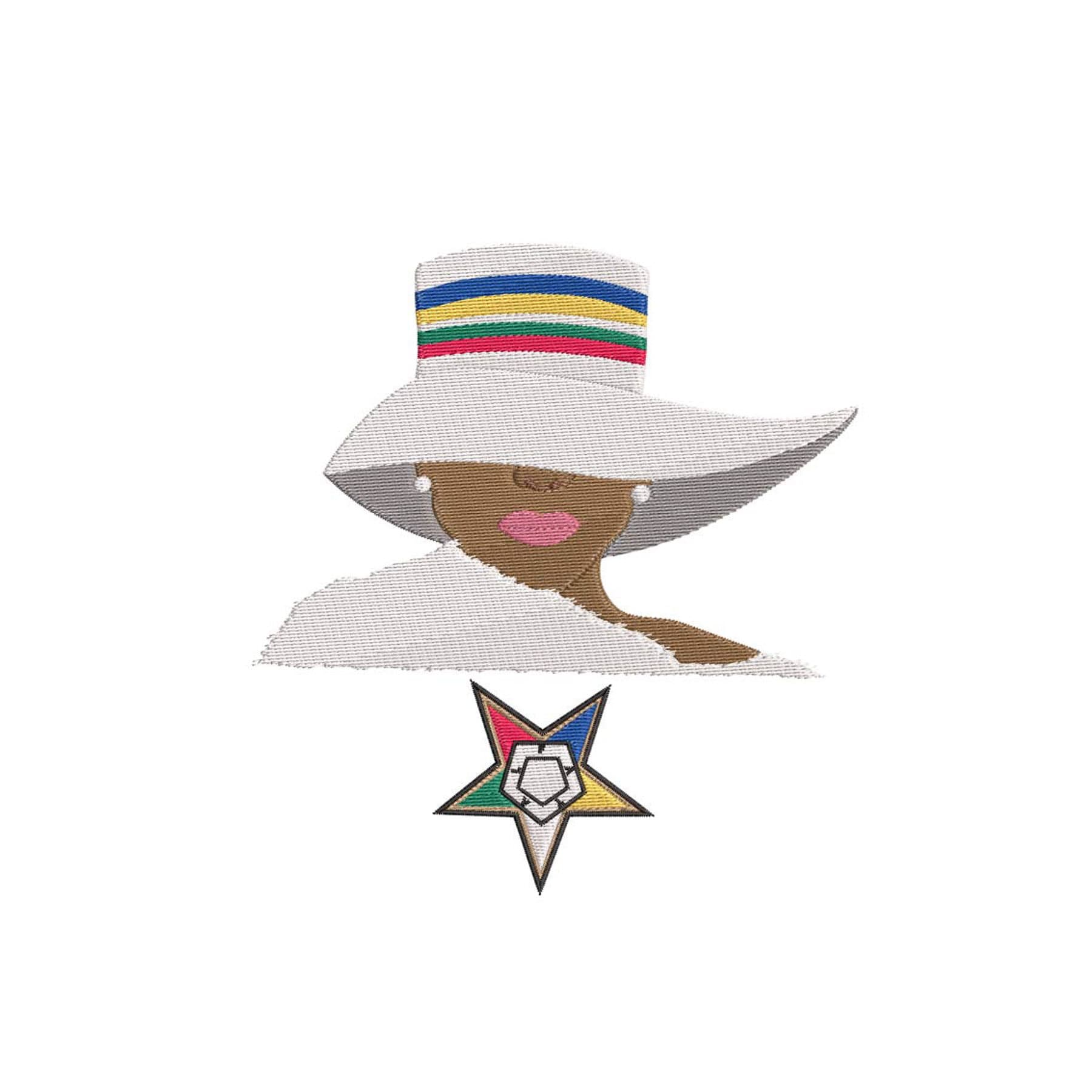 OES Lady - Eastern Star- Embroidery Design - 4x4, 6x6, 8x8, 10x10, and ...