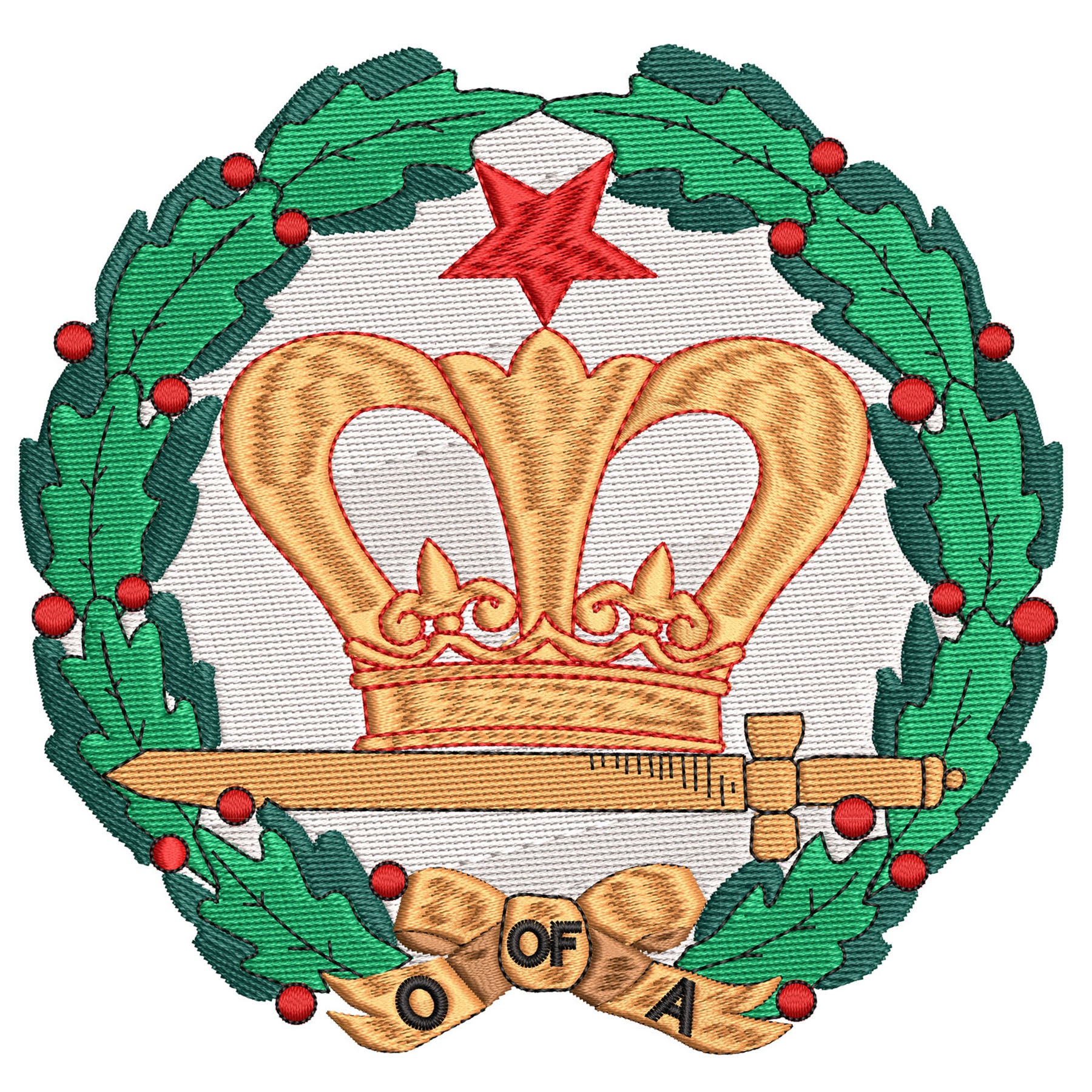 Order of Amaranth With Red Berries Digital Machine Embroidery - Etsy