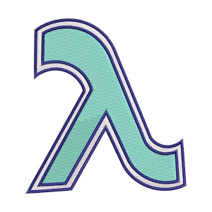 Greek Letters Lambda - Digital Machine Embroidery Design - 2.5x2.5, 3x3 ...
