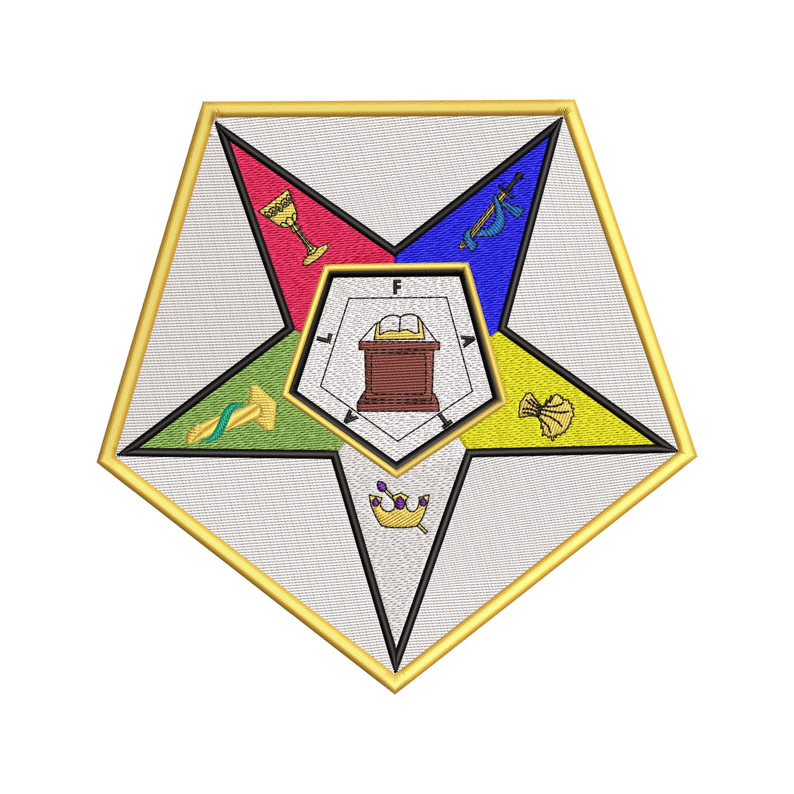 OES Grand Star With FATAL - Digital Machine Embroidery Design - 4x4 ...