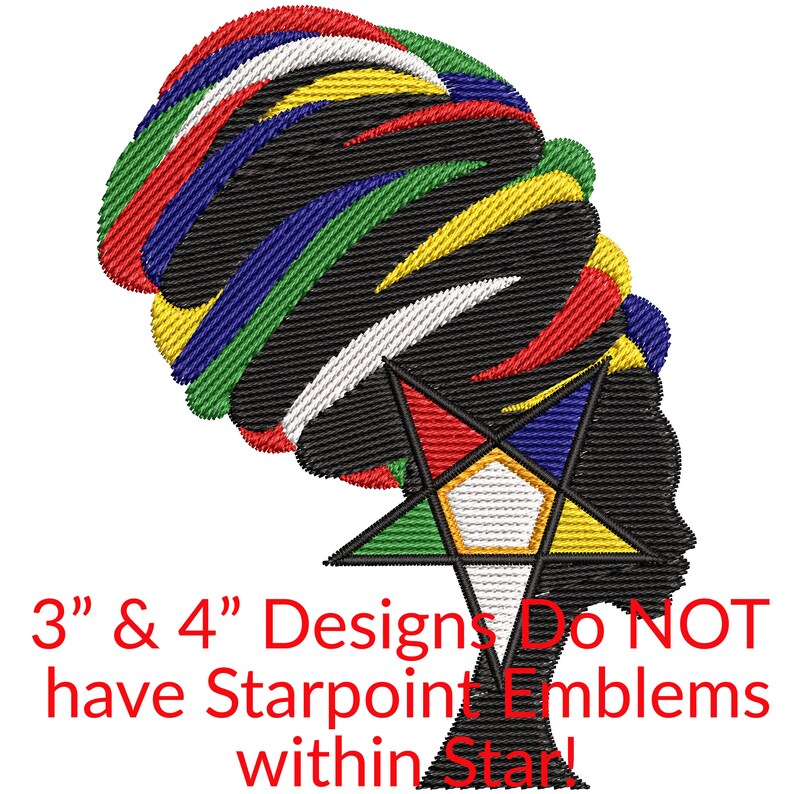 OES Painted Hair Wrap Lady- Digital Machine Embroidery Design - 3x3 ...