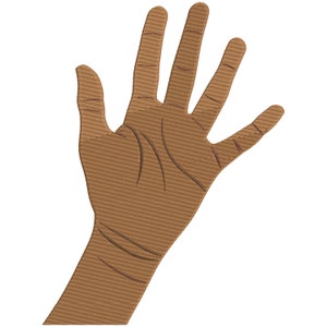 Left Hand - Digital Embroidery Design - 3x4, 4x5, 5x6, 6x7, 6x8, 7x9 ...