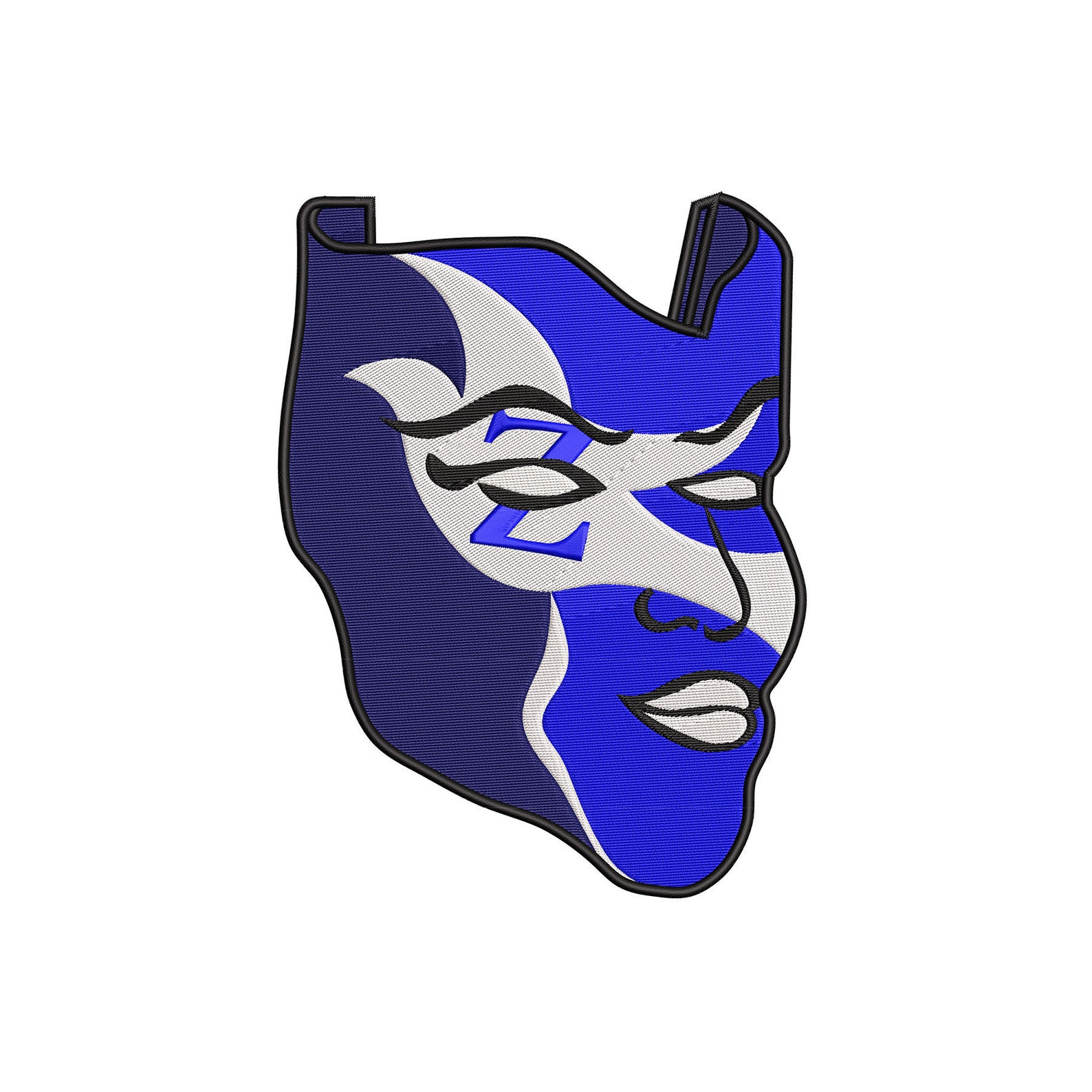 Blue Z Mask With Dove Digital Embroidery Design 2.7x3.5 - Etsy