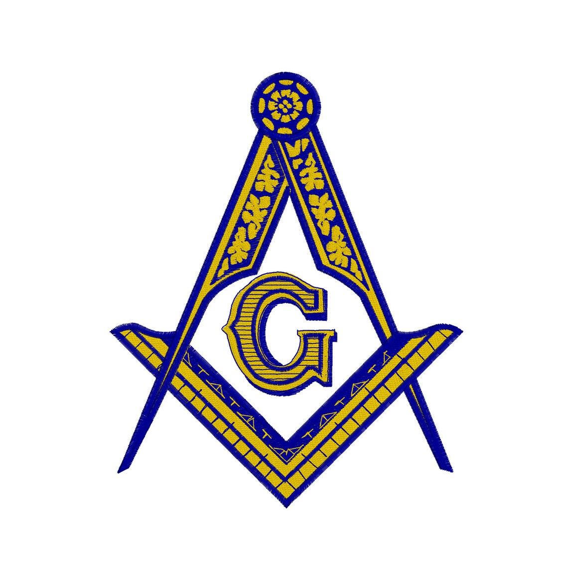 Fellowcraft 5x6 - Square and Compasses - Embroidery Design Digital File ...