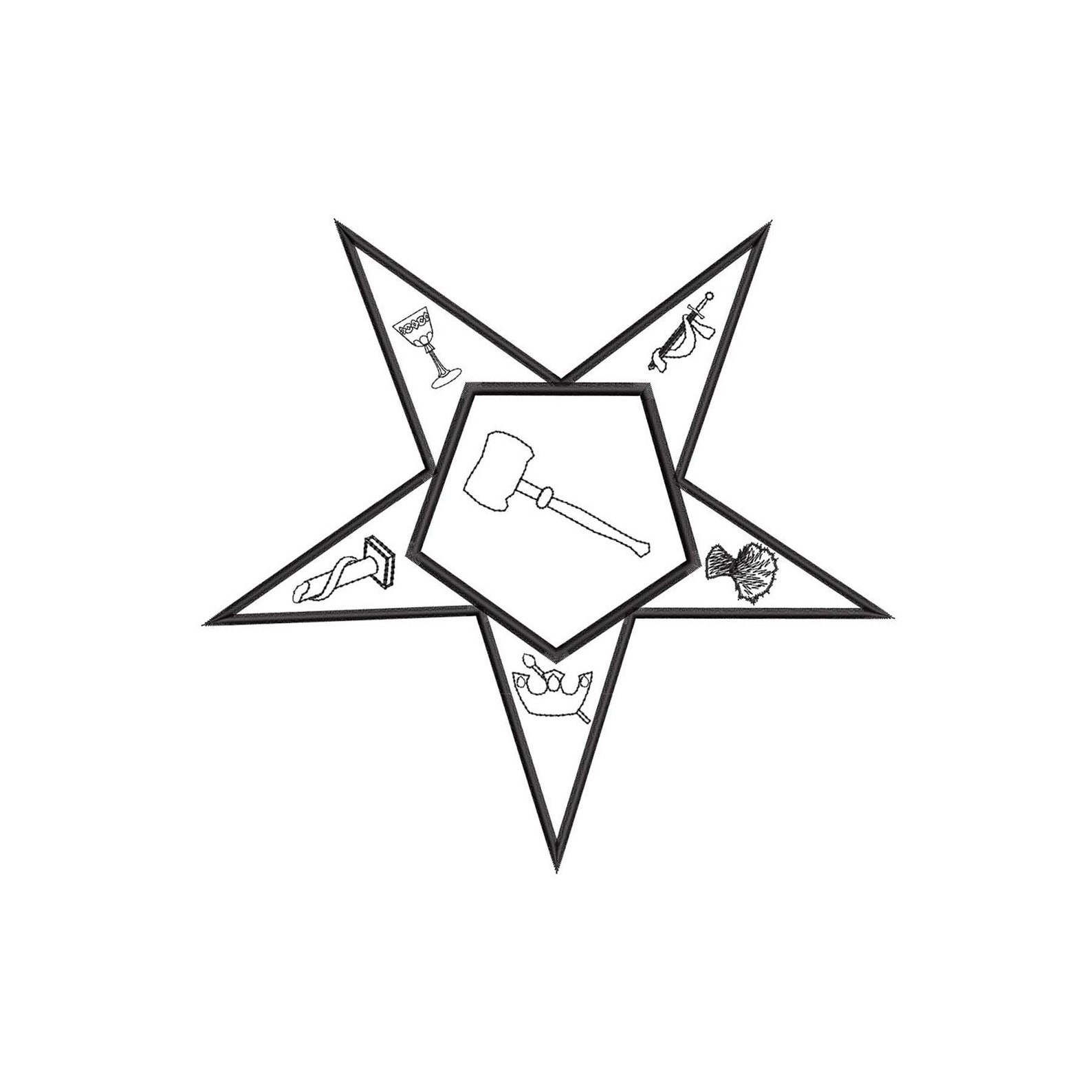 OES Worthy Matron Badge in Blackwork Officer Designs - Etsy