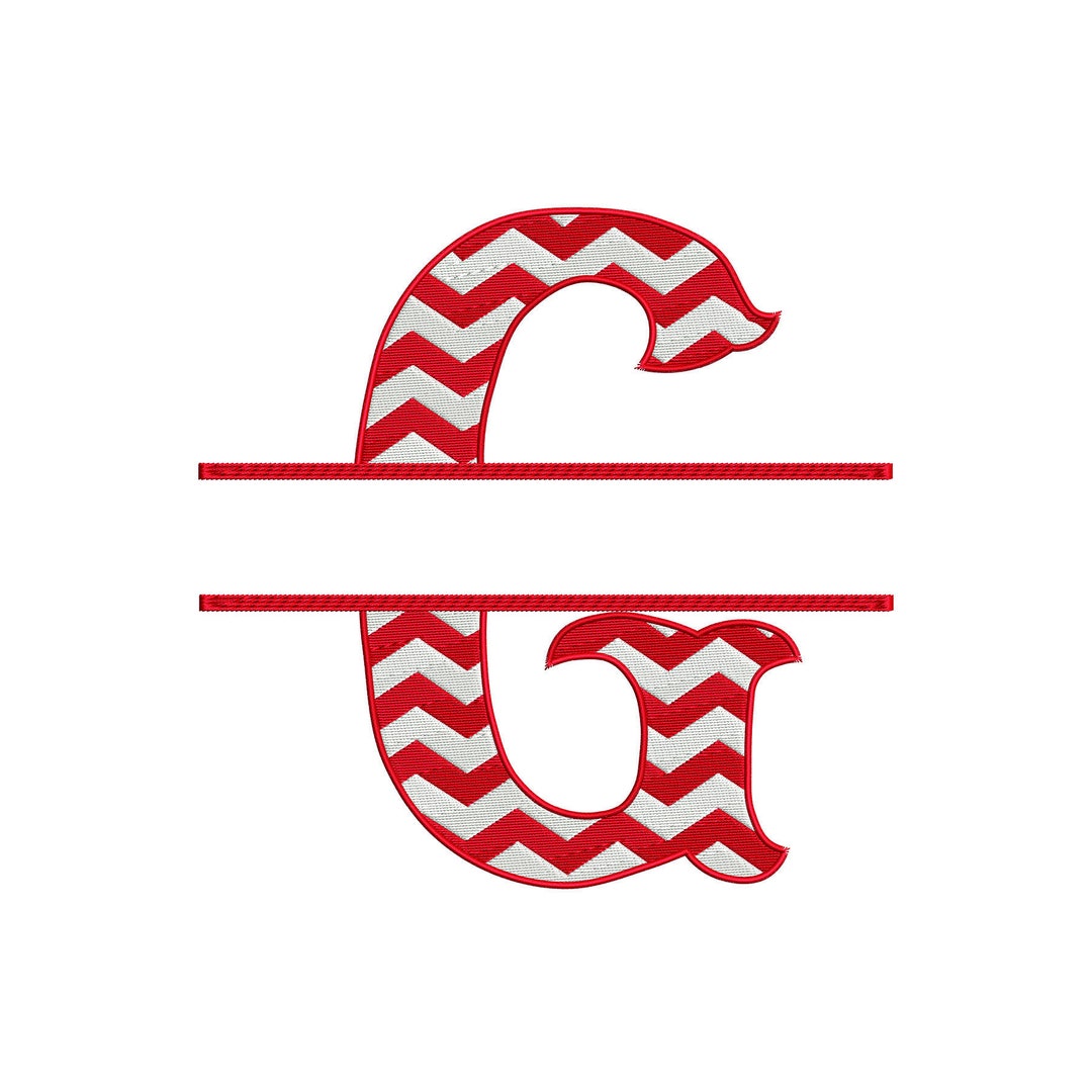 Chevron Monogram G - Embroidery Design - 3x3, 4x4, 6x6, 8x8, 10x10 ...