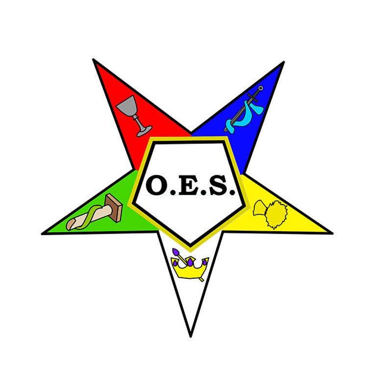O.E.S. Eastern Star With Emblems- Silhouette Cut Files - Jpeg, Svg, Eps ...