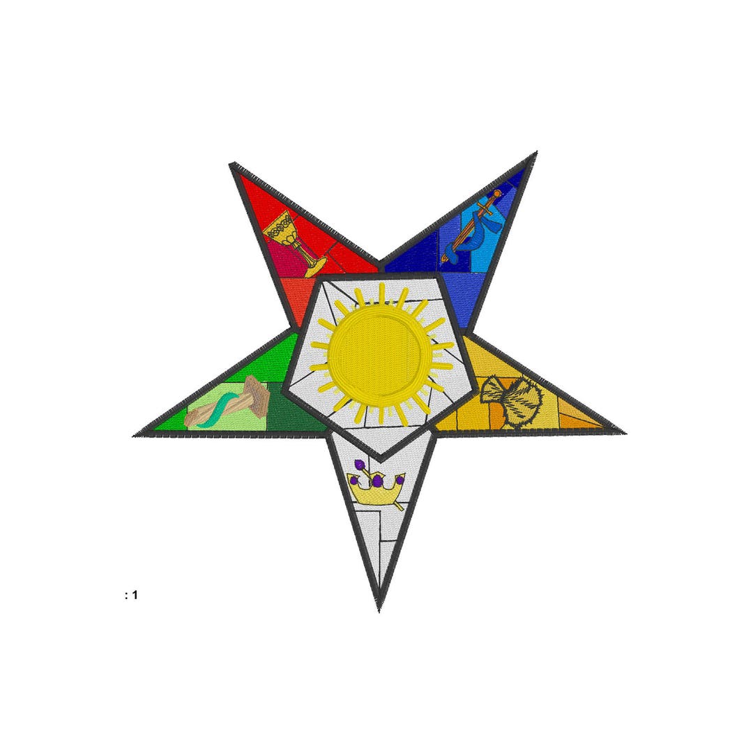 O.E.S. Associate Matron Emblem Stained Glass - 6x6, 7x7 and 10x10 ...
