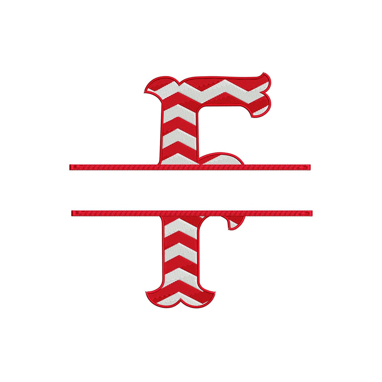 Chevron Monogram F Embroidery Design 2.5x2.5 3x3 4x4 | Etsy