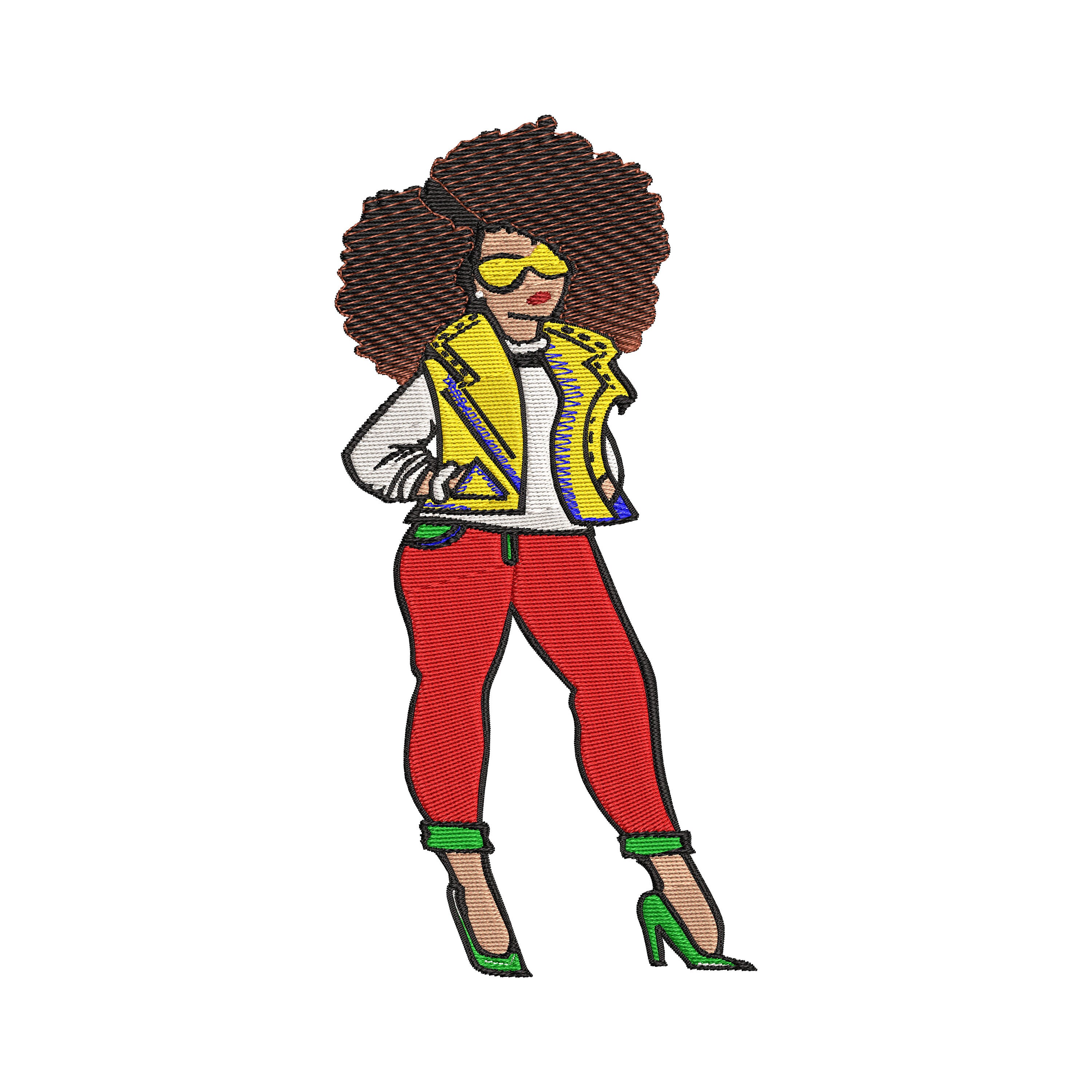 OES Lady in Capris - No Star - Digital Machine Embroidery Design - 3x4 ...