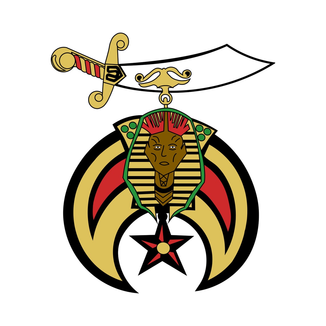 Shrine Emblem 3 Silhouette and Cricut Cut Files Jpeg Svg - Etsy