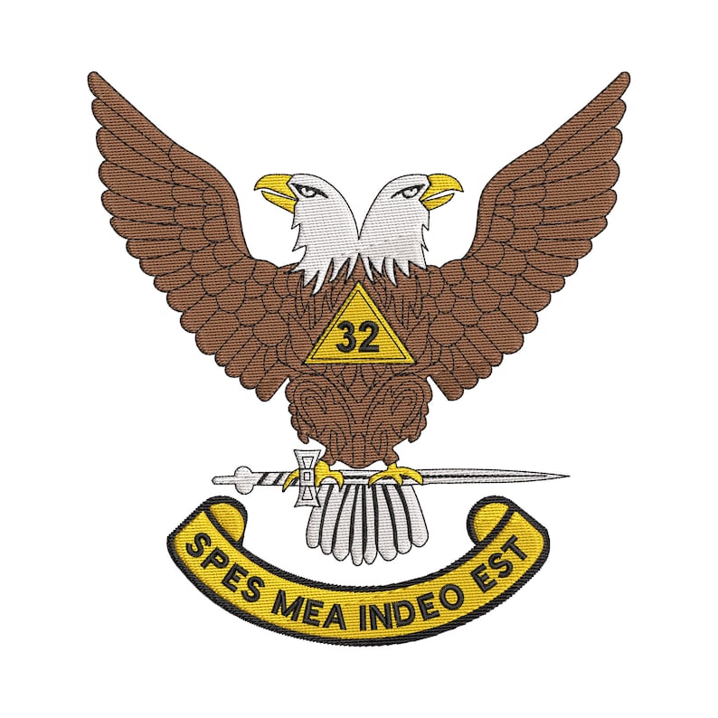 32 Degree Masons Double Headed Eagle (wings Up) - Digital Machine ...