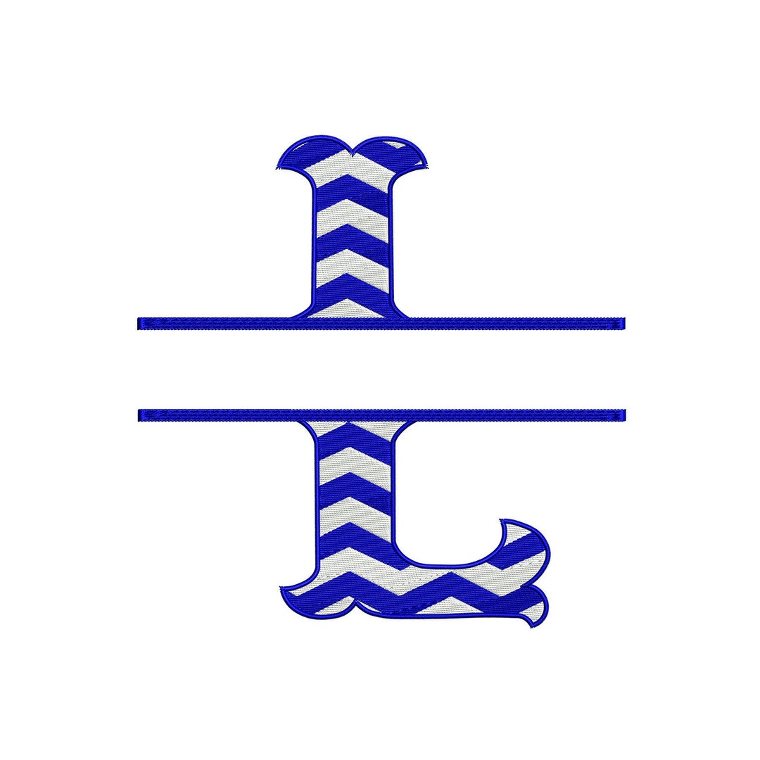 Chevron Monogram L - Digital Embroidery Design - 2.5x2.5, 3x3, 4x4, 6x6 ...