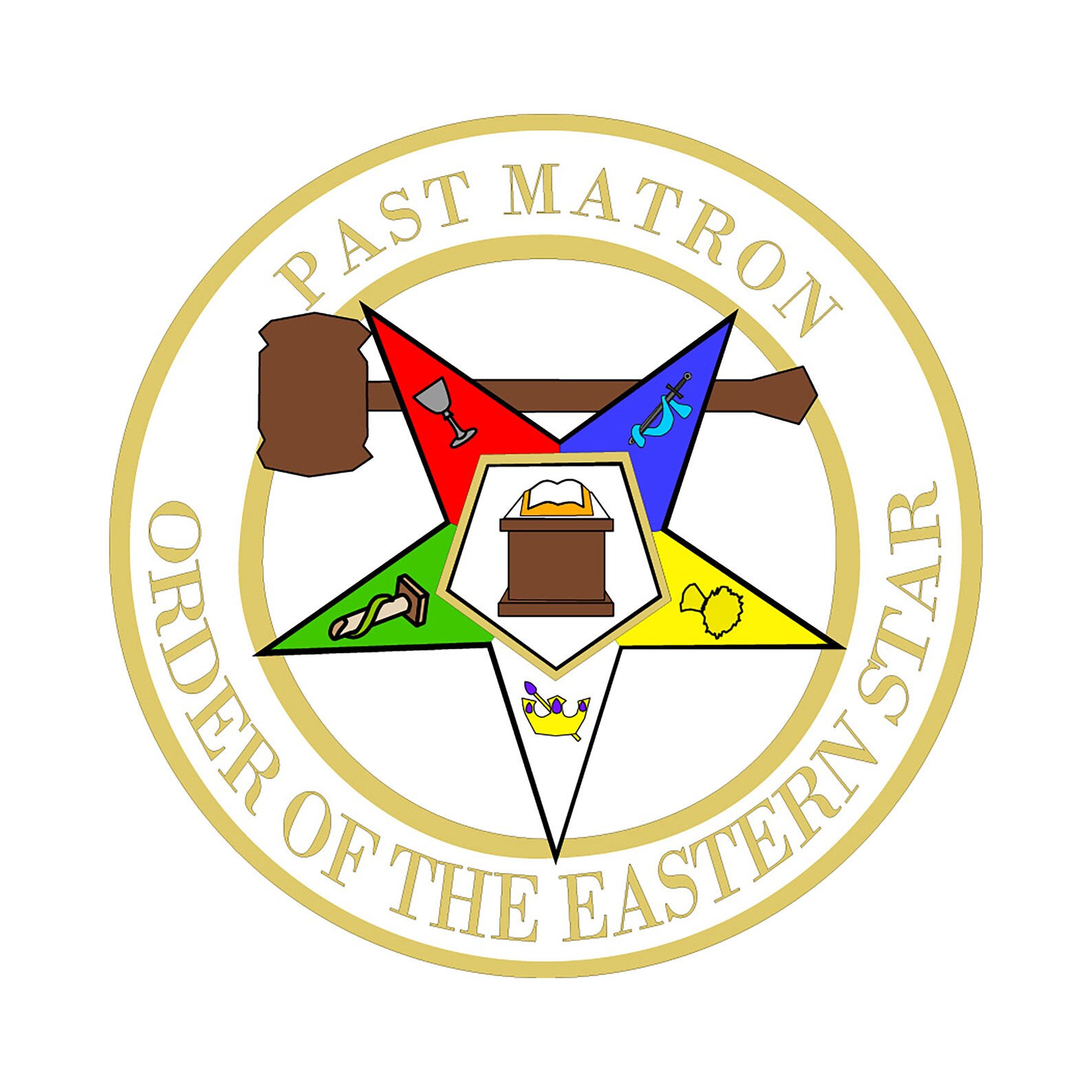 OES Past Matron Badge 2 Silhouette and Cricut Cut Files - Etsy