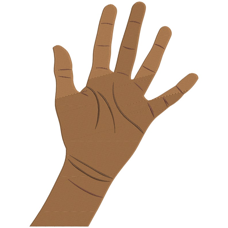 Left Hand Digital Embroidery Design 3x4 4x5 5x6 6x7 | Etsy