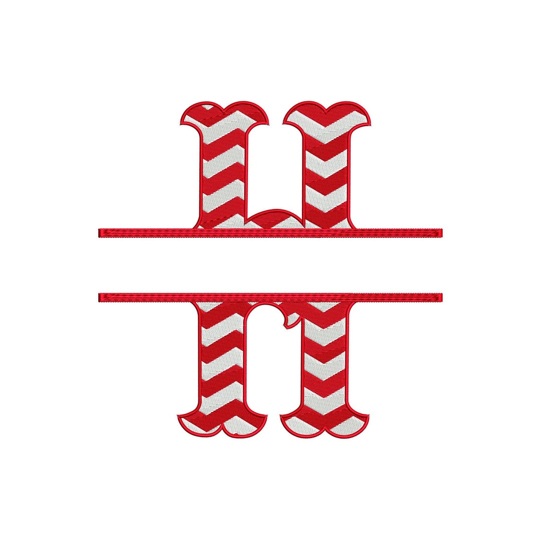 Chevron Monogram H - Embroidery Design - 2.5x2.5, 3x3, 4x4, 6x6, 8x8 ...