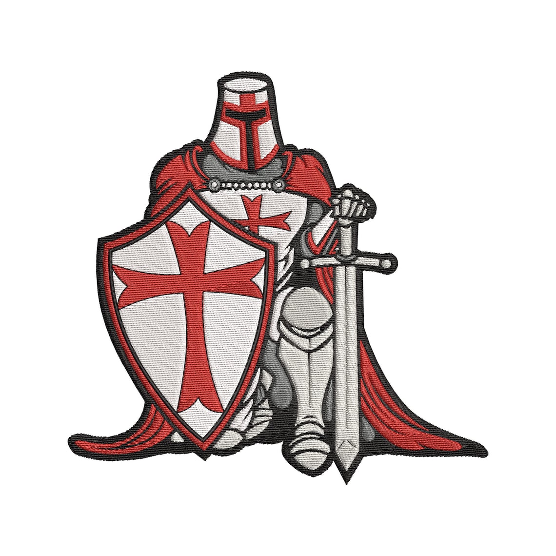 Knight Templar or Crusader Digital Machine Embroidery Design - Etsy