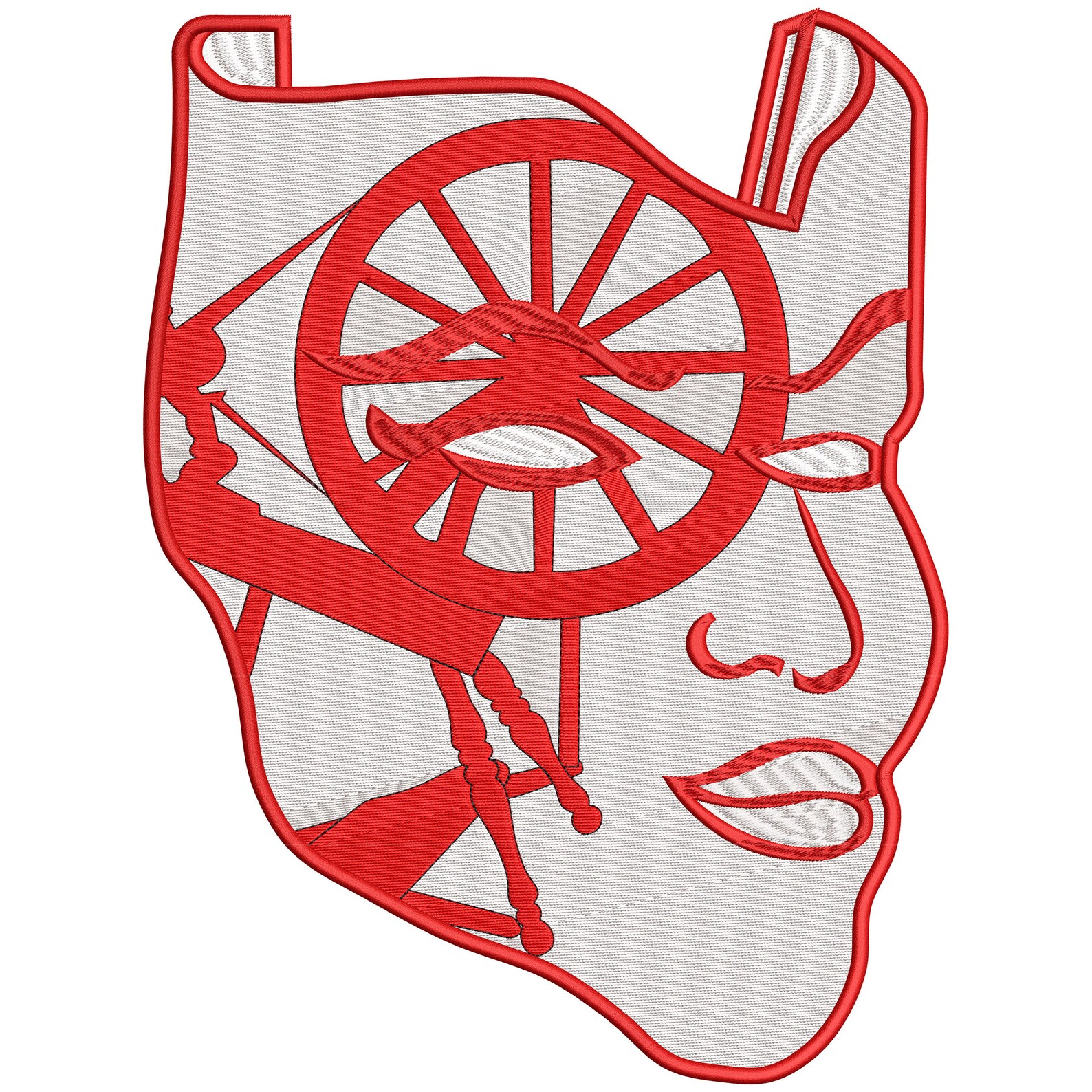 Heroines of Jericho Harlequin Mask - Embroidery Design -,3x4, 4x5, 5x6 ...
