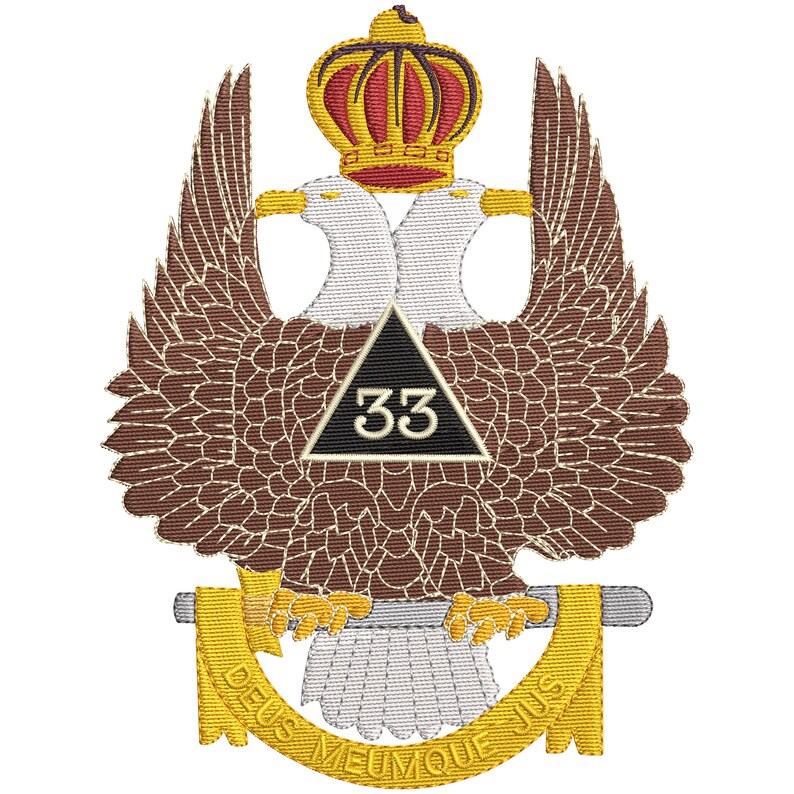 33 Degree Mason Wings Up- Digital Machine Embroidery Design 3x4,4x5 ...