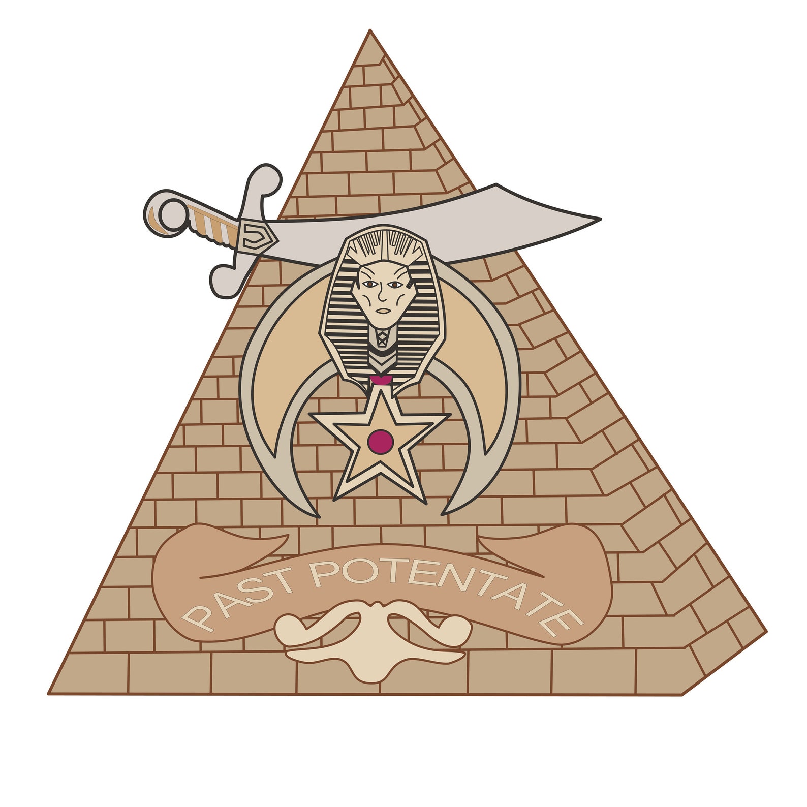 Shrine Past Potentate Silhouette Cut Files Jpeg Svg Eps | Etsy