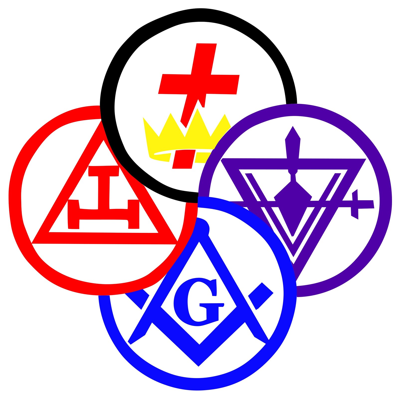 York Rite Quartet Silhouette and Cricut Cut Files SVG JPG | Etsy