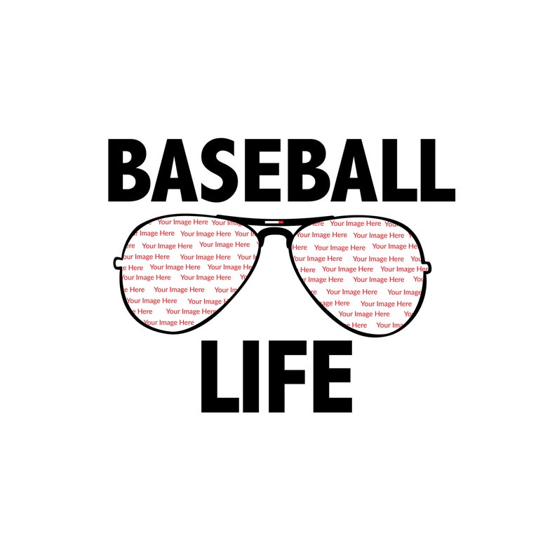 Baseball Life Design Insert Your Photos Silhouette and Cricut - Etsy