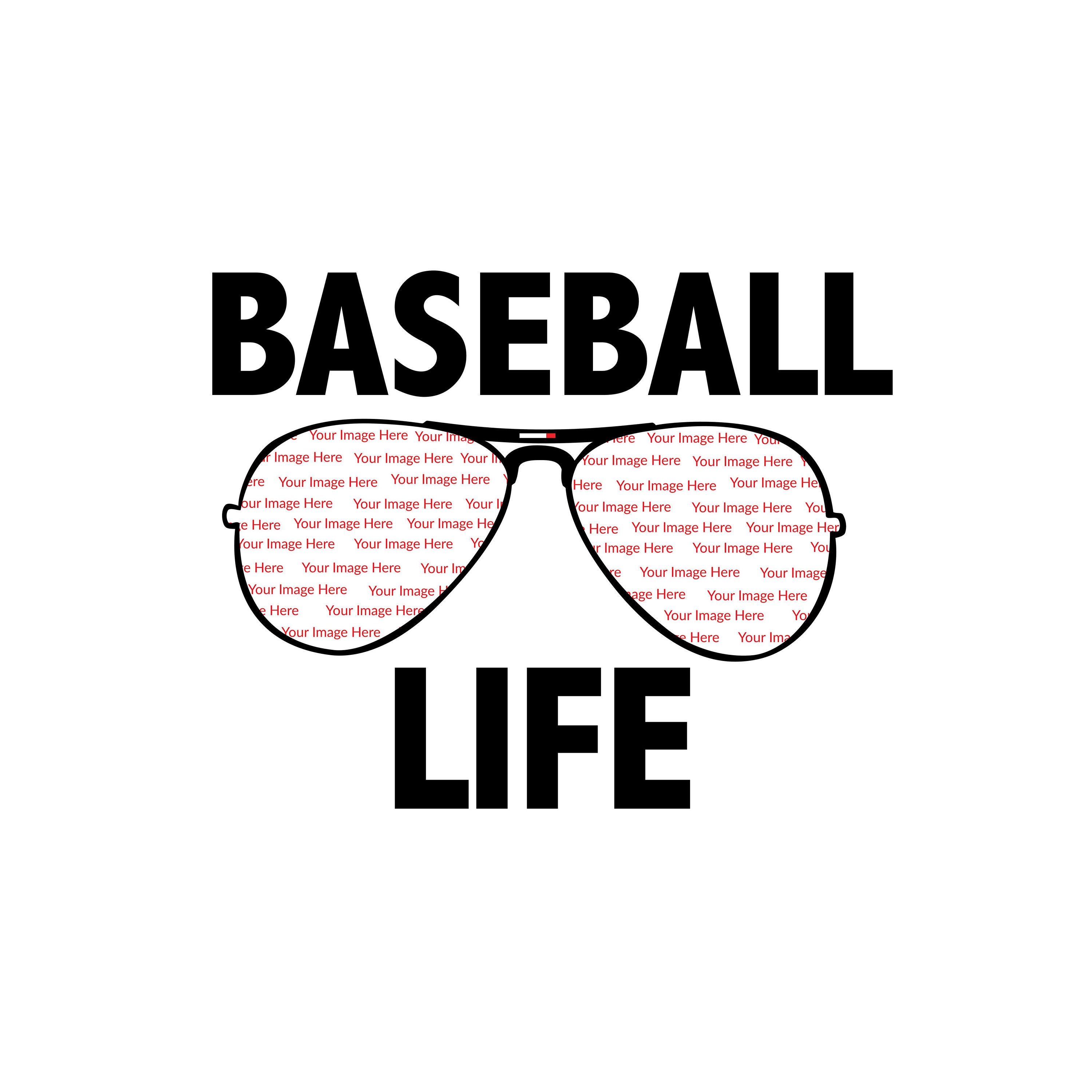 Baseball Life Design Insert Your Photos Silhouette and Cricut - Etsy