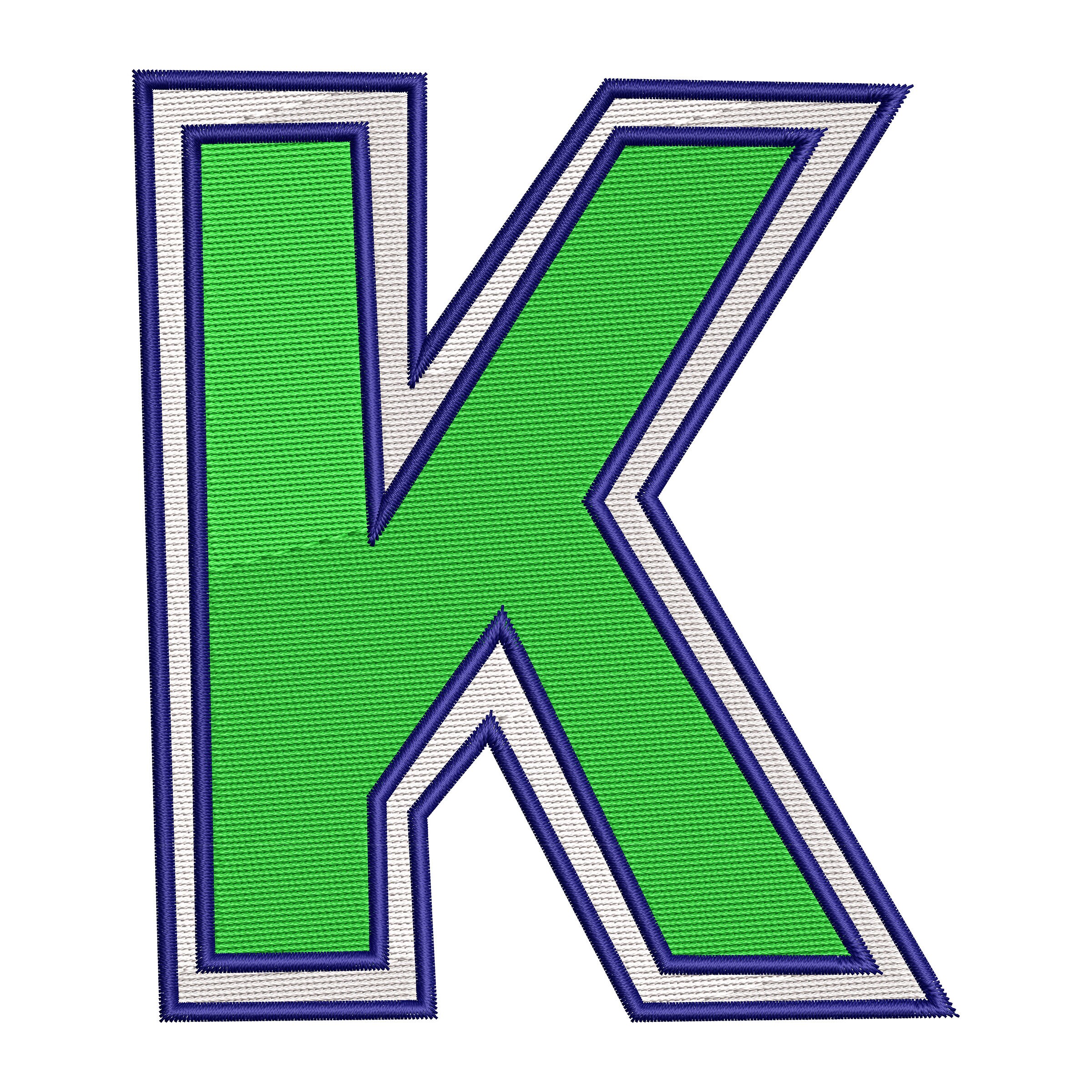 Greek Letters Kappa or K- Digital Machine Embroidery Design - 1x2.5 ...