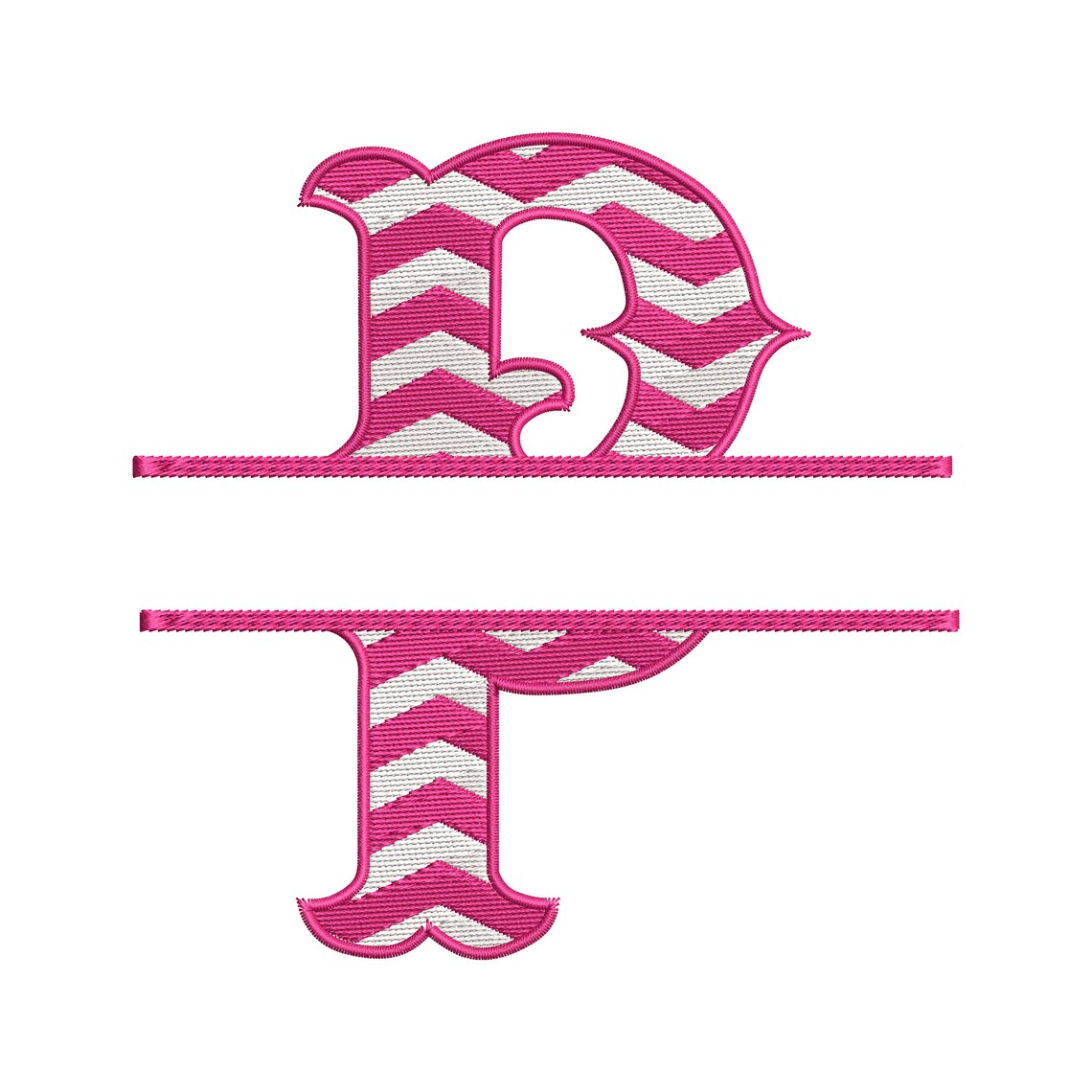 Chevron Monogram P - Embroidery Design - 2.5x2.5, 3x3, 4x4, 5x5, 6x6 ...