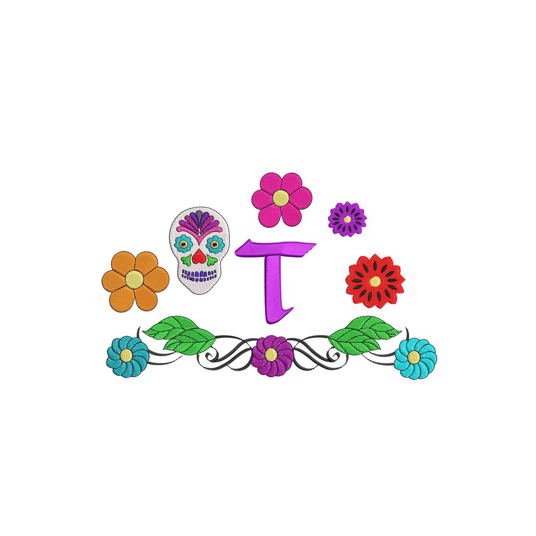 Talavera Monogram T - Embroidery Design - 3x4, 5x6, 6x8, 7x10, 9x12 - Etsy