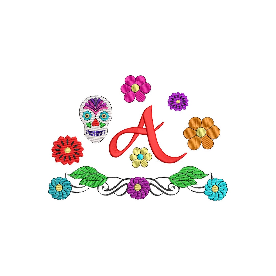 Talavera Monogram A - Embroidery Design - 3x4, 5x6, 6x8, 7x10, 9x12 - Etsy