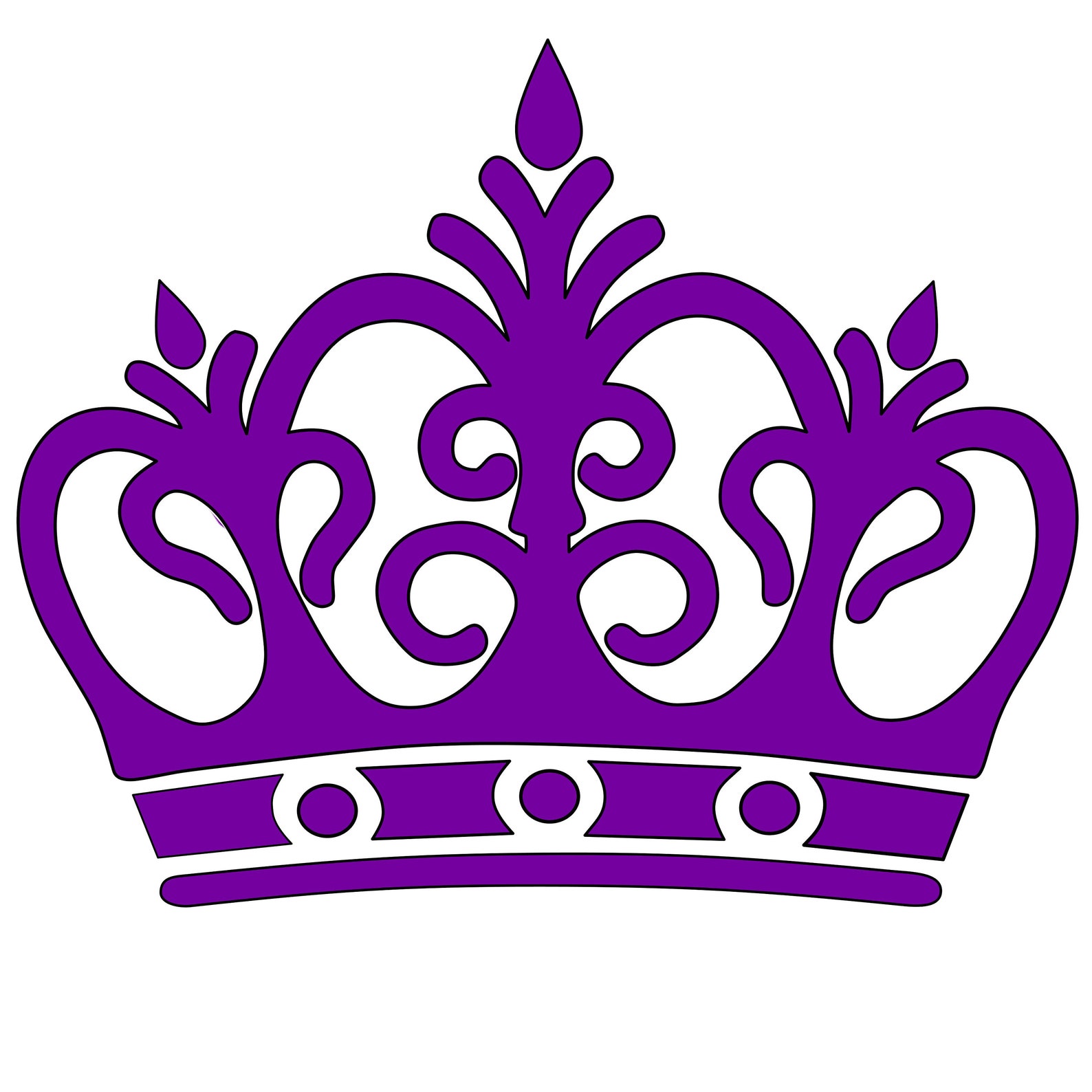 Purple Princess Crown Silhouette Cut Files Jpeg Svg Eps - Etsy
