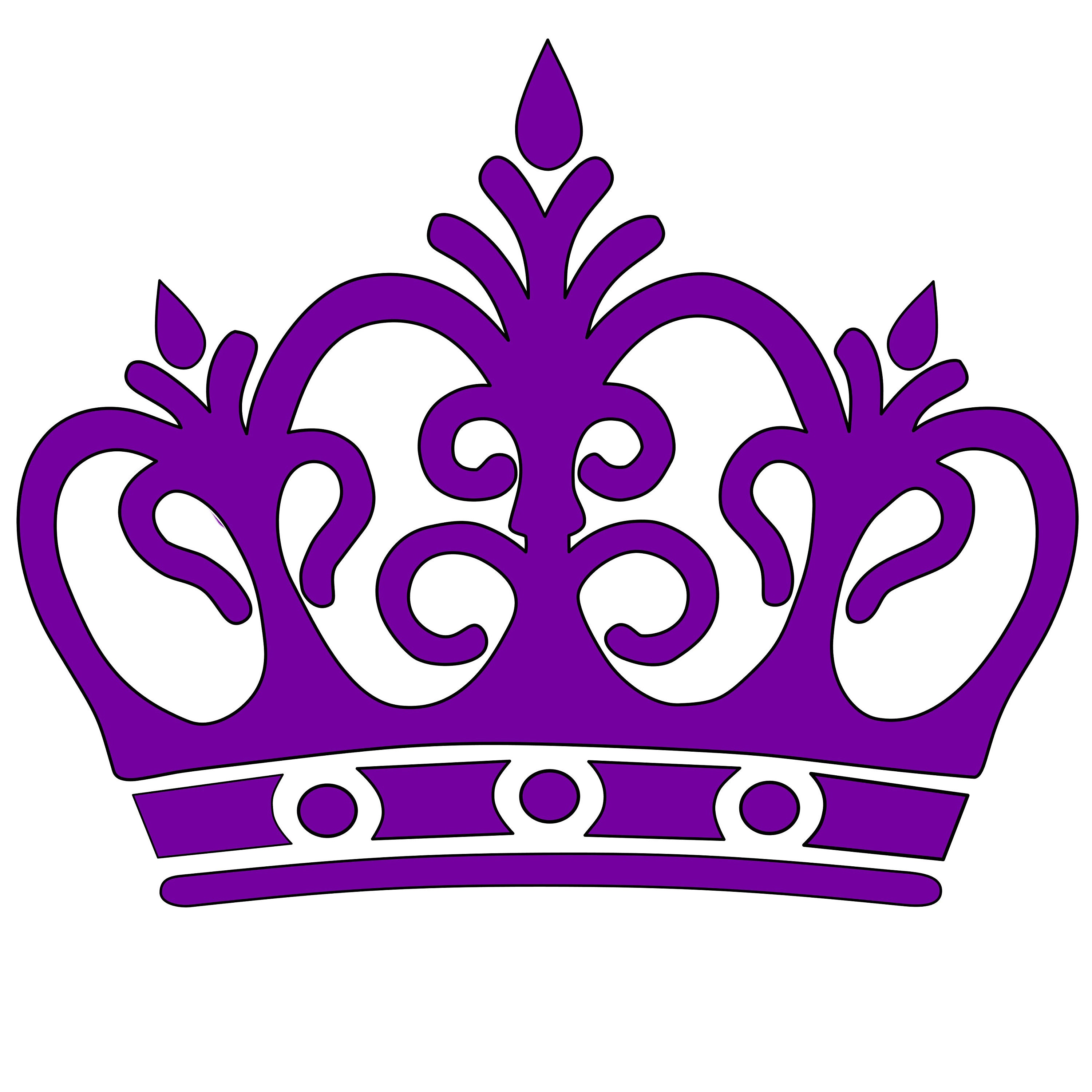 Simple Princess Crown Silhouette