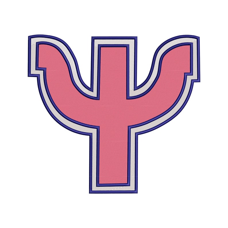 Greek Letters Psi Digital Machine Embroidery Design | Etsy