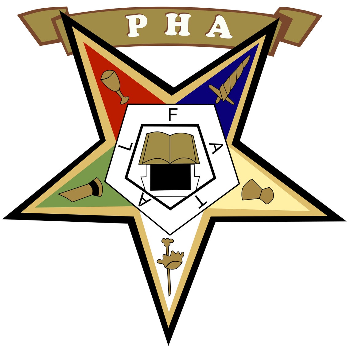 PHA OES Star With Banner Silhouette and Cricut Cut Files - Etsy