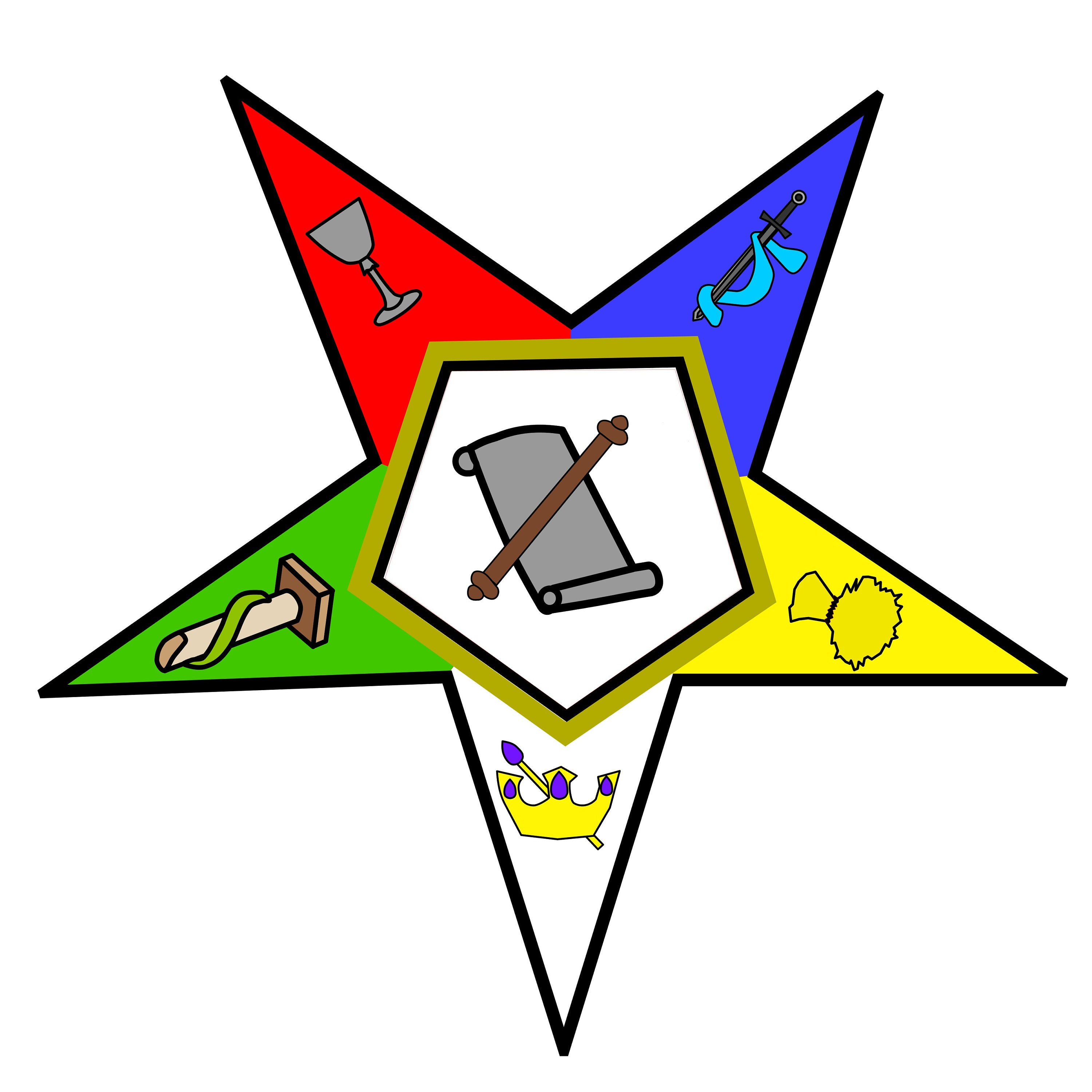 O.E.S. Entire Chapter 18 Officer Badges Silhouette & - Etsy