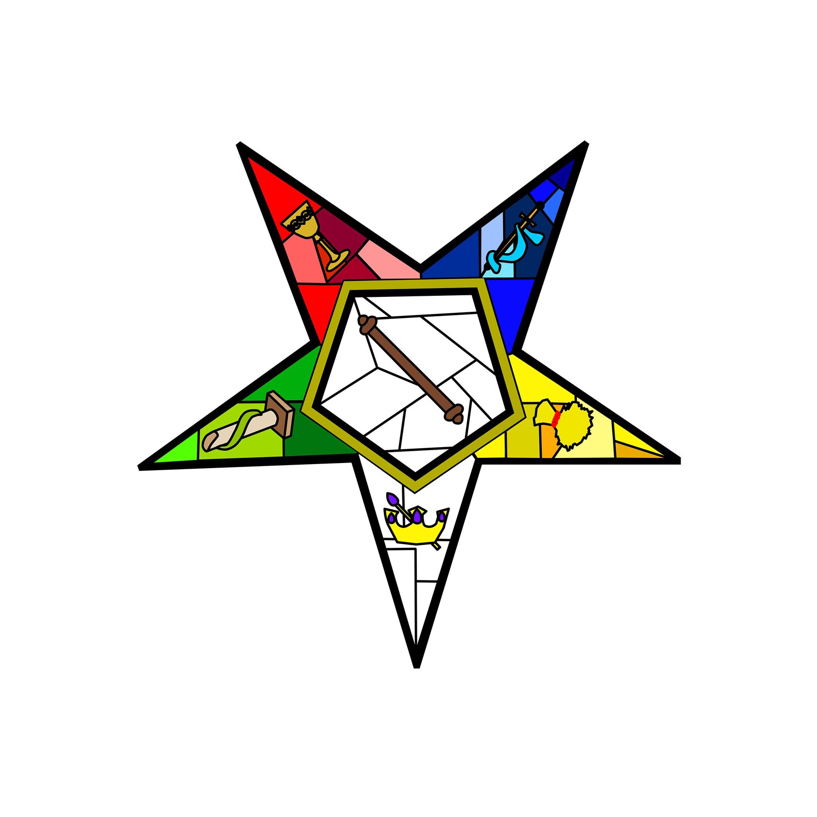O.E.S. Associate Conductress Stained Glass- Silhouette Cut Files - Jpeg ...