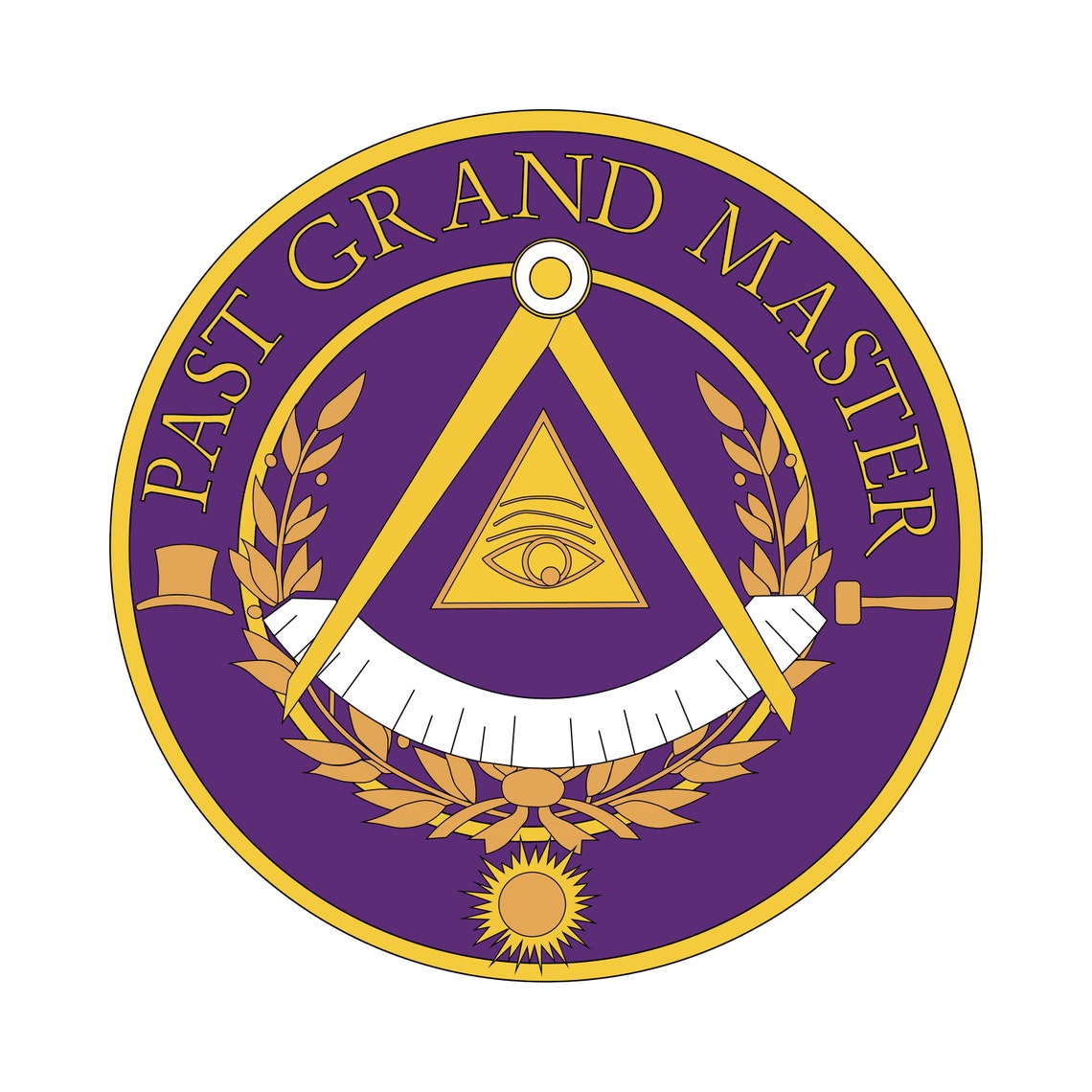 Past Grand Master Seal Silhouette & Cricut Cut Files Jpeg - Etsy